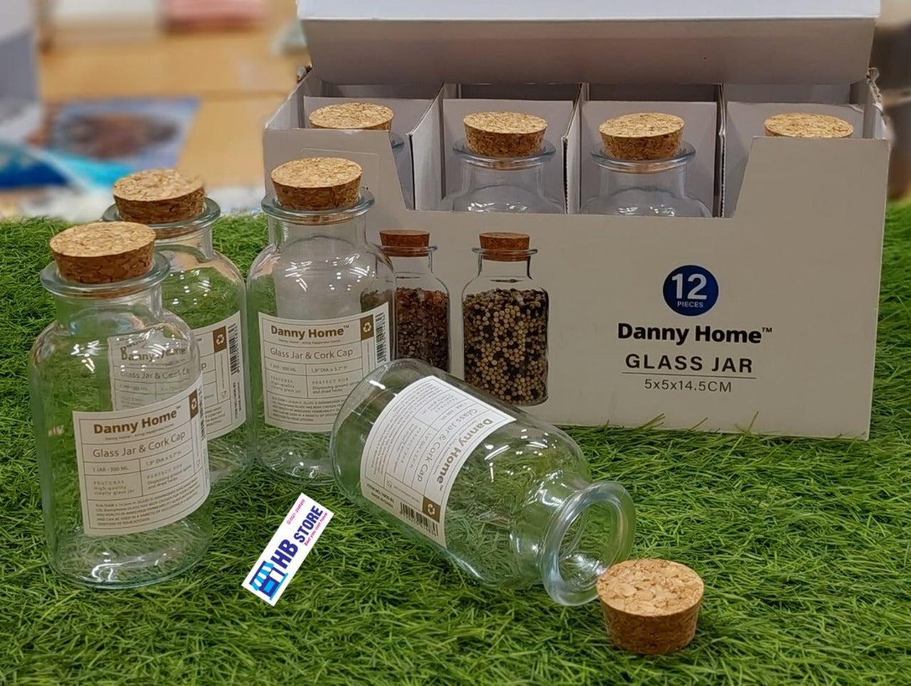 Danny Home Glass Jars with Cork Caps – HBStore