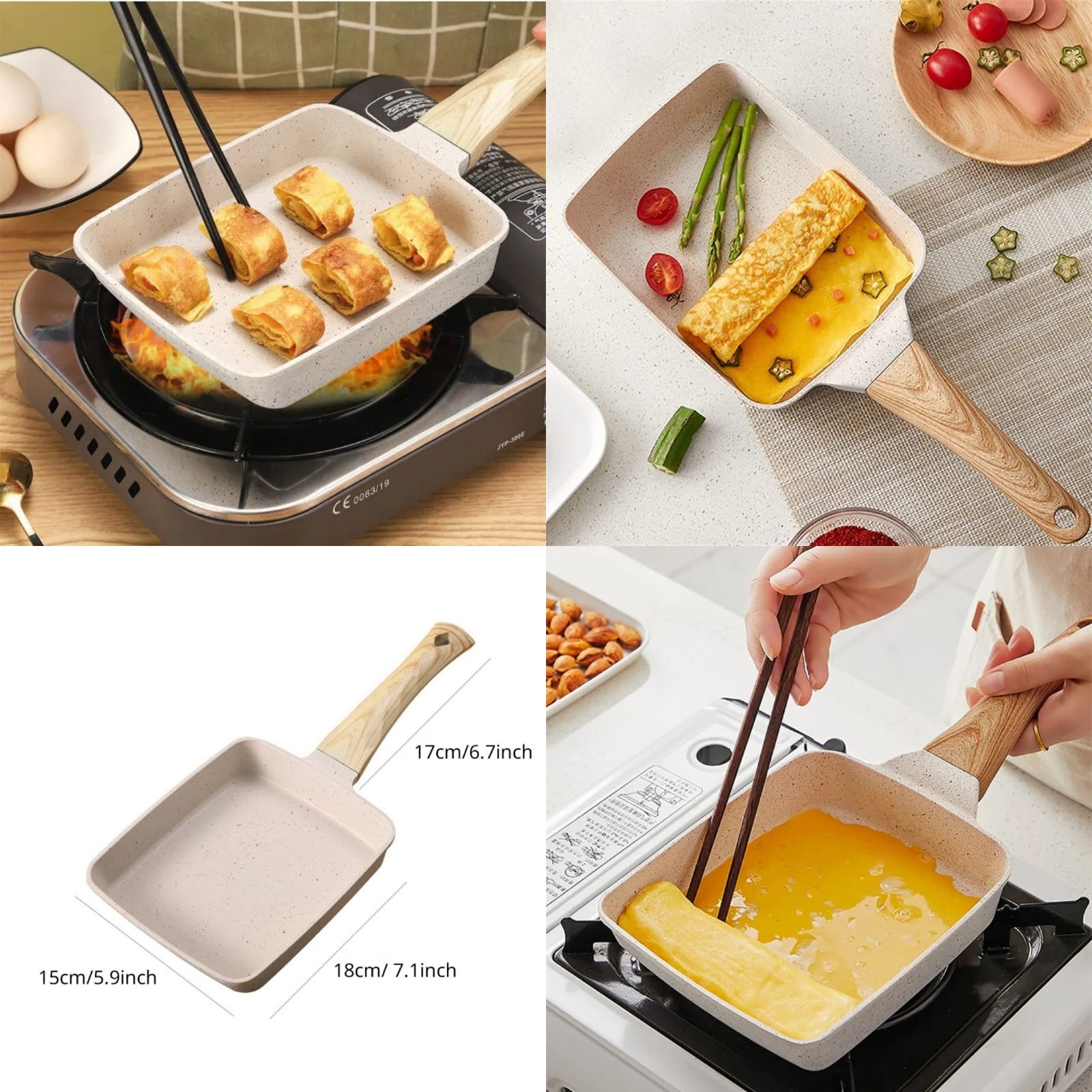 Square Shape Nonstick Fry Pan – HBStore