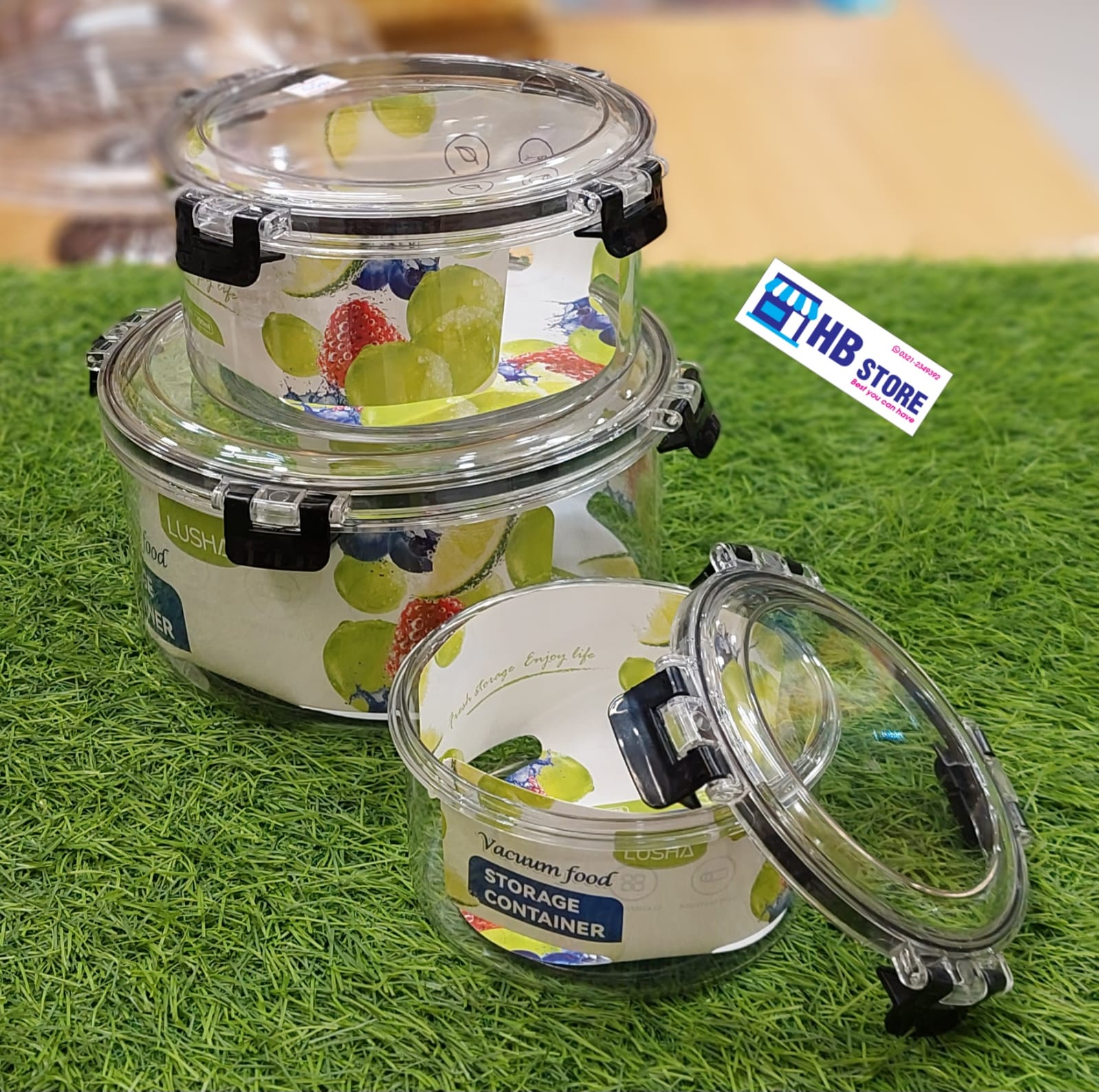 Round Airtight Vacuum Food Storage Containers – HBStore